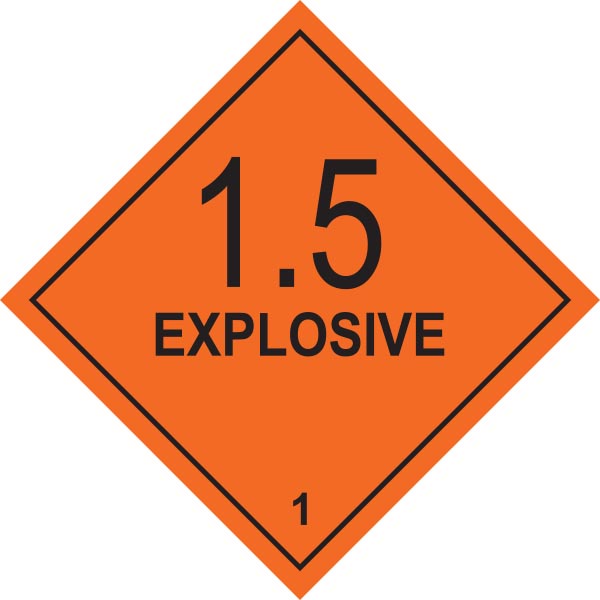 DG Diamond - Class 1.5 Explosive - pH7 - Neutralising Hazards