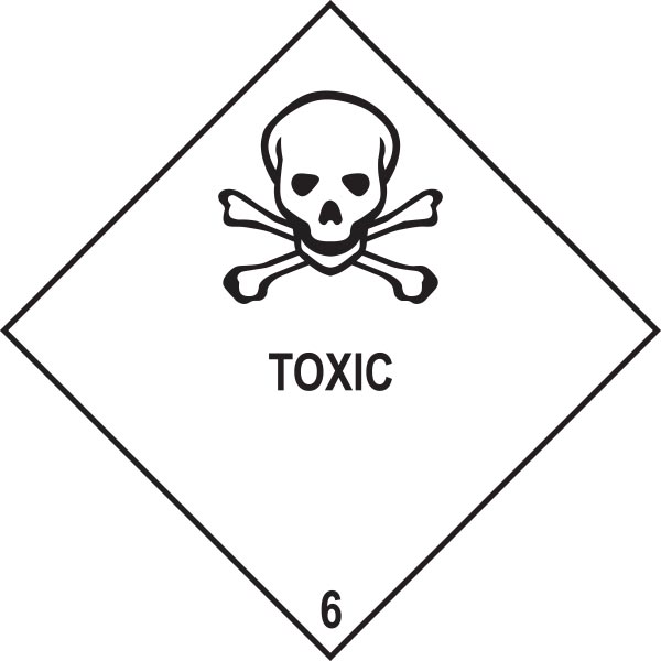DG Diamond - Class 6 Toxic Pictogram - pH7 - Neutralising Hazards