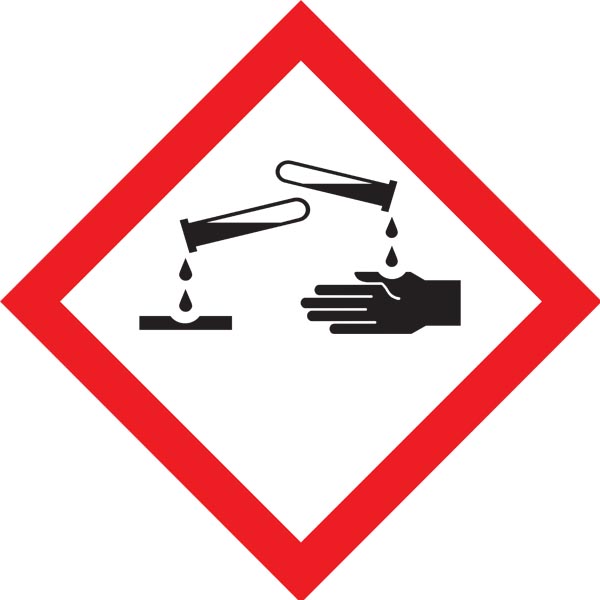 DG Diamond - Class 8.3 Corrosive (Eye) Pictogam - pH7 - Neutralising ...