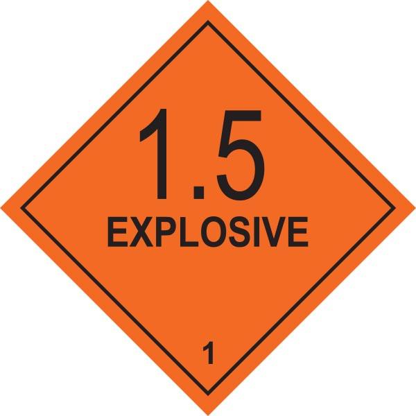 DG Diamond - Class 1.5 Explosive - pH7 - Neutralising Hazards