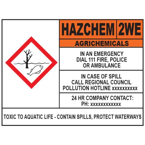Agrichem Signage - 2WE Detailed - pH7 - Neutralising Hazards