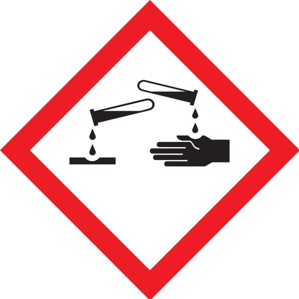 DG Diamond - Class 8.3 Corrosive (Eye) Pictogam - pH7 - Neutralising ...