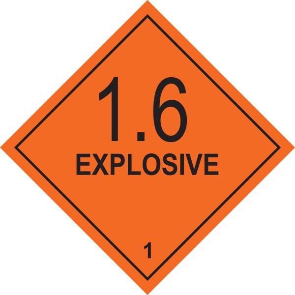 DG Diamond - Class 1.6 Explosive - pH7 - Neutralising Hazards