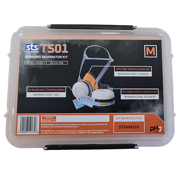 TS01 Spraying Respirator Kit - pH7 - Neutralising Hazards